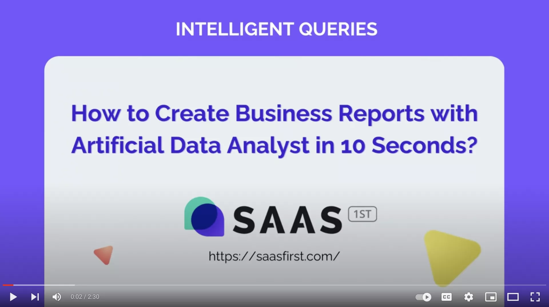 How to Create Example Reports with the Intelligent Queries Demo - SAAS First